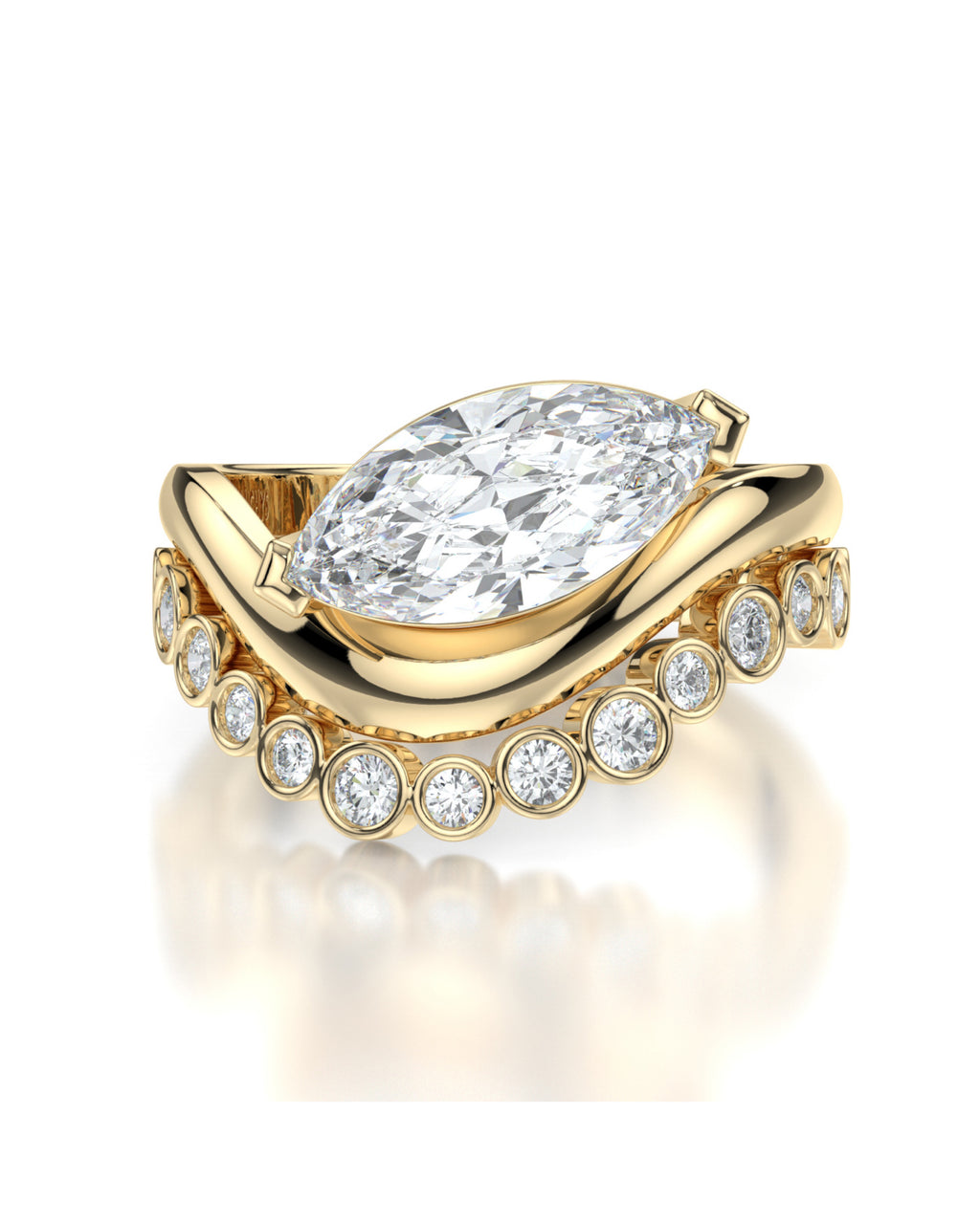 Jackie Vale Wedding and Engagement Ring Set - Lab Diamond Series ...